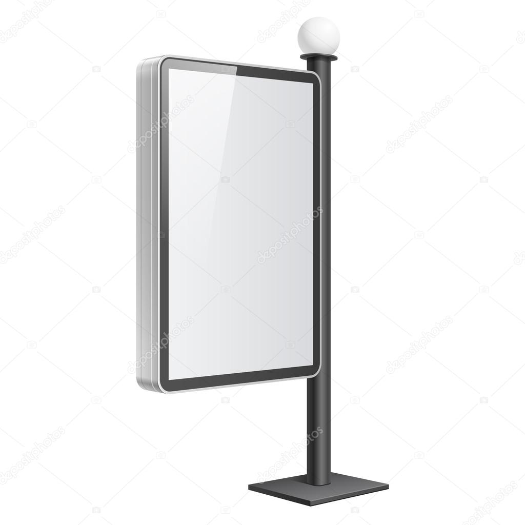 Realistic light box template on white background Stock Vector Image by ...