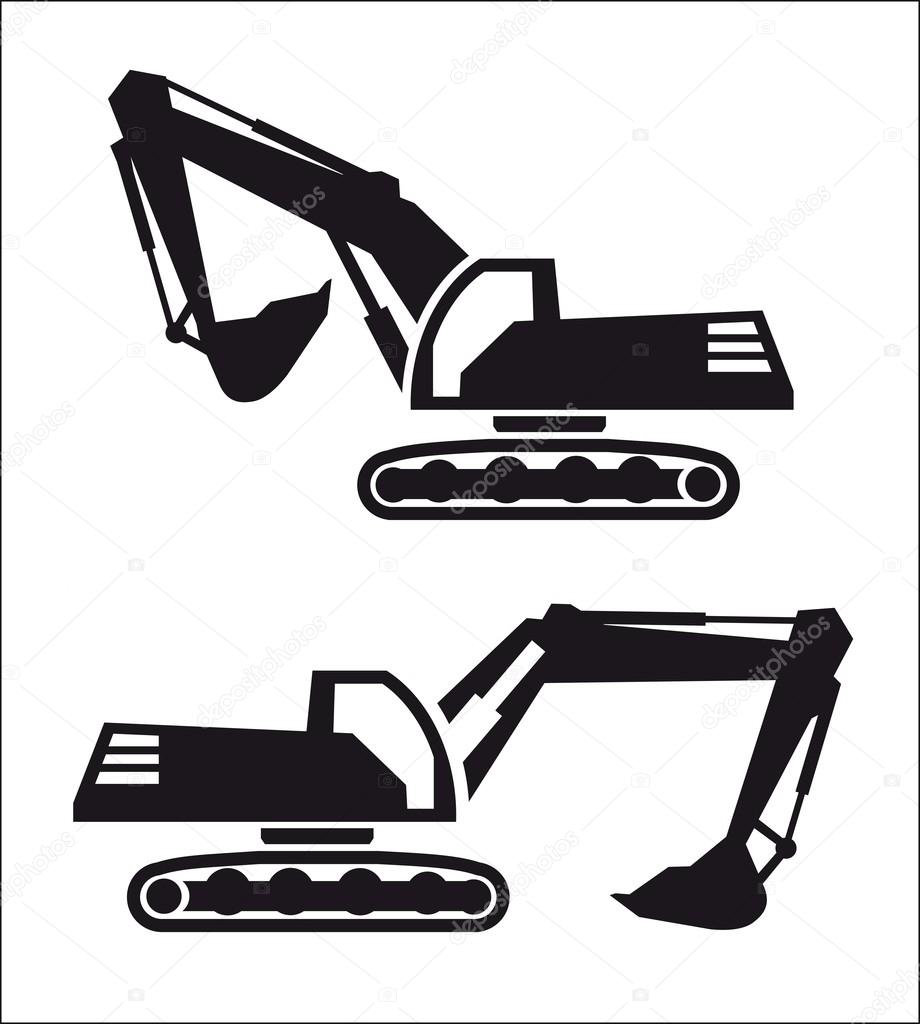 Icono de excavadora vector, gráfico vectorial © lapuma imagen #64843401