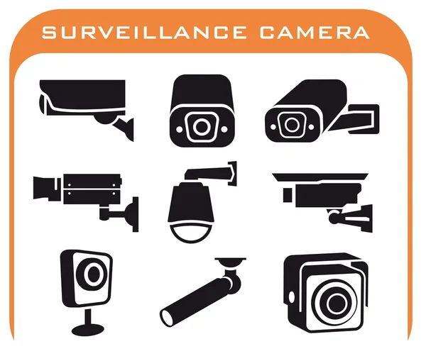 Video surveillance security cameras graphic vector illustration ...