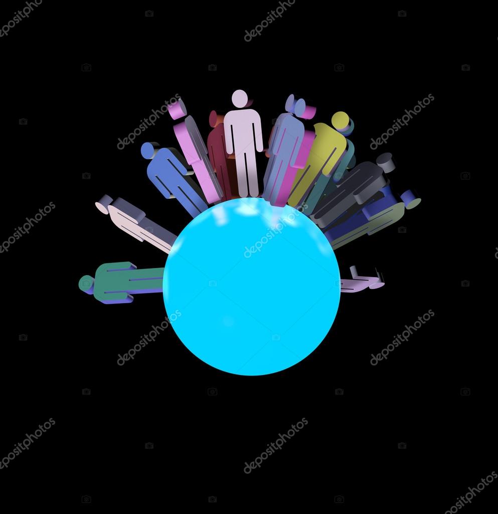 Teamwork around the world, Stock Photo by ©mike_kiev 107225666