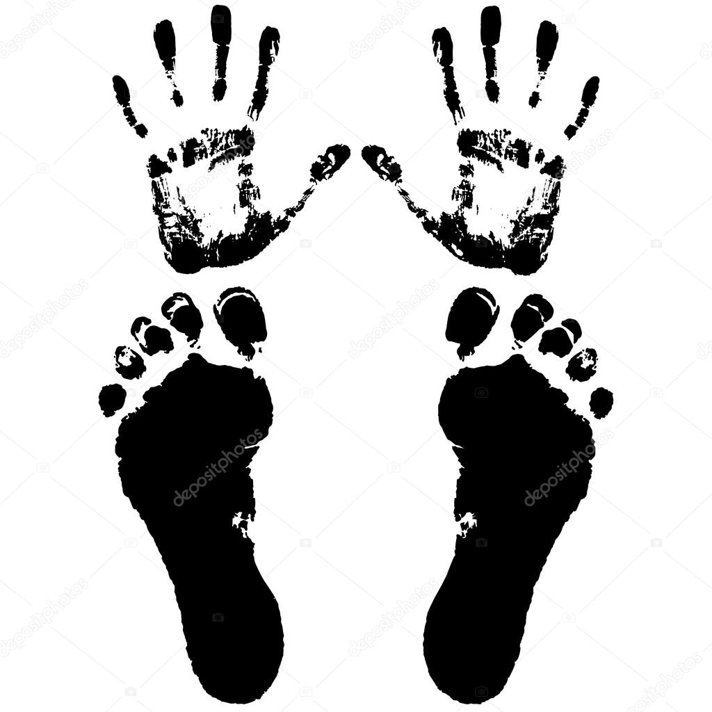 Hand and feet Stock Vector by ©Podsolnukh 58828017