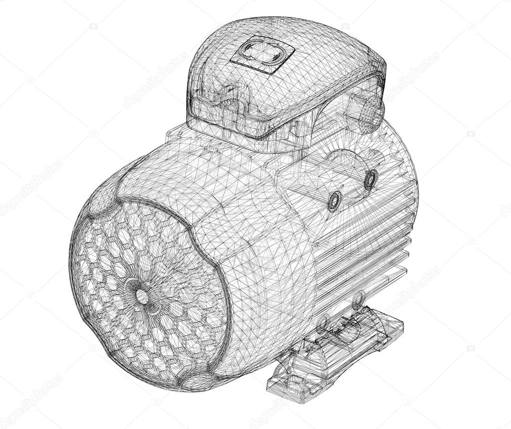 Electric motor Stock Illustration by ©Podsolnukh #64786413