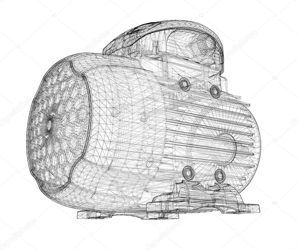 Electric motor Stock Illustration by ©Podsolnukh #64789645