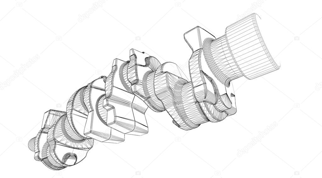 Crankshaft Stock Illustration by ©Podsolnukh #65991447