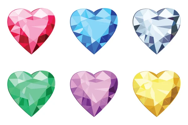 Set of crystal hearts Stock Vector Image by ©lilu330 #72531627