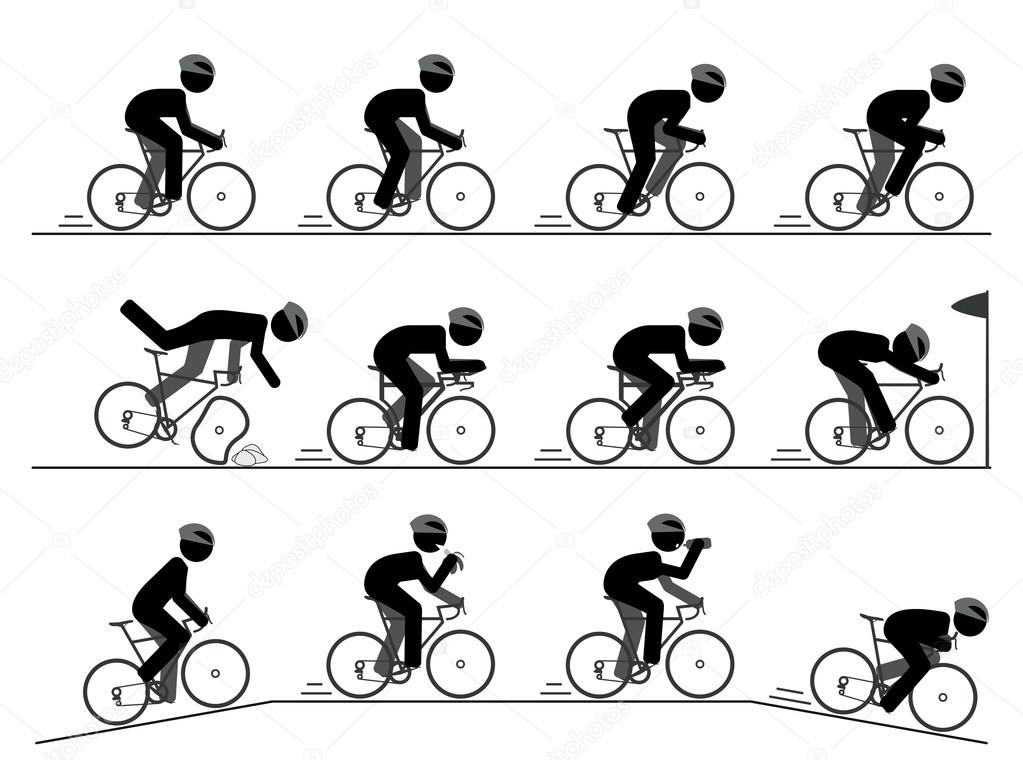 Bicycle racing pictogram Stock Vector by ©kornilov17 81134522