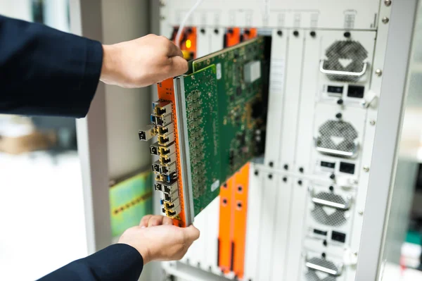 Fix network switch in data center room Stock Photo by ©cookiecutter ...