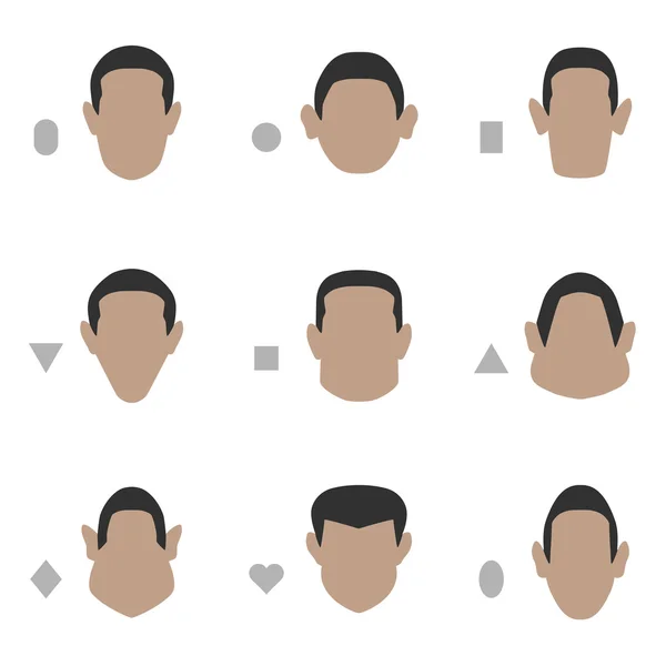 Face shapes Vector Art Stock Images | Depositphotos