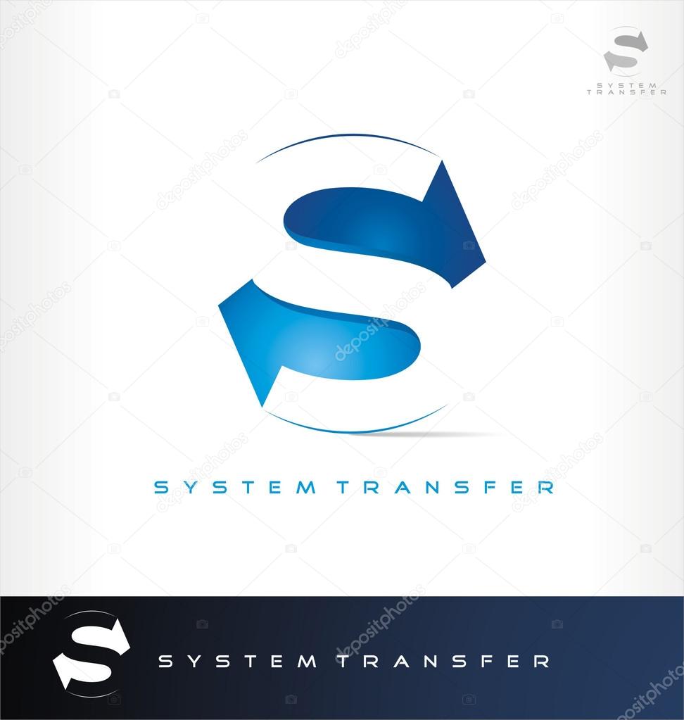 System transfer logo vector Stock Vector Image by ©razvart #81573188