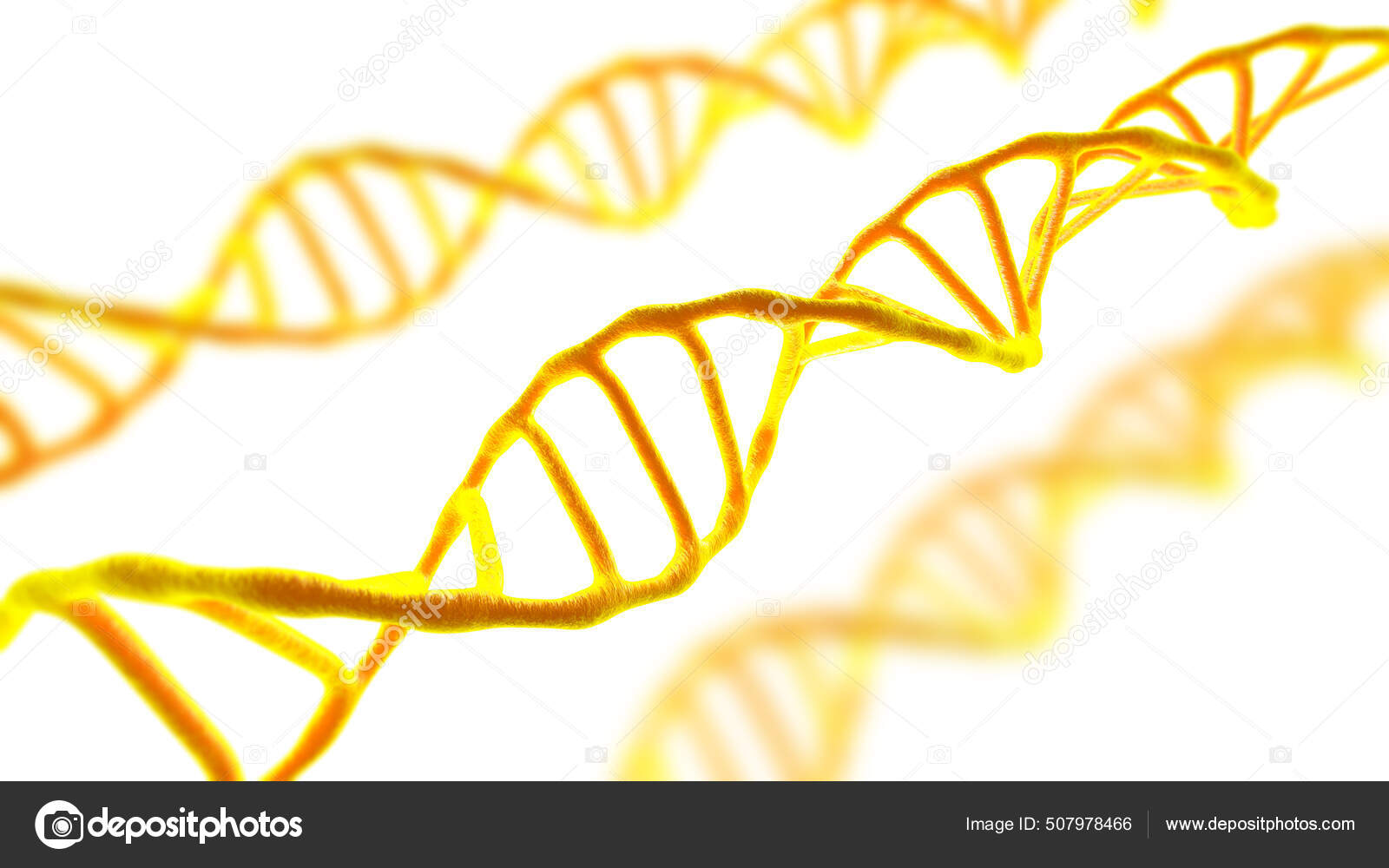 Viewed Electron Microscope Yellow Dna Molecules White Isolated ...