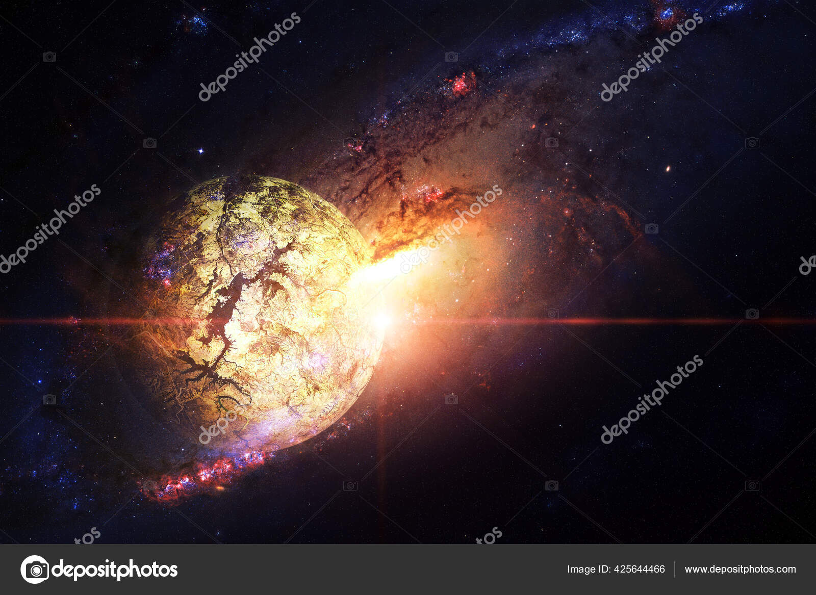 Outer Space Cosmic Landscape Nebula Elements Image Furnished Nasa ...