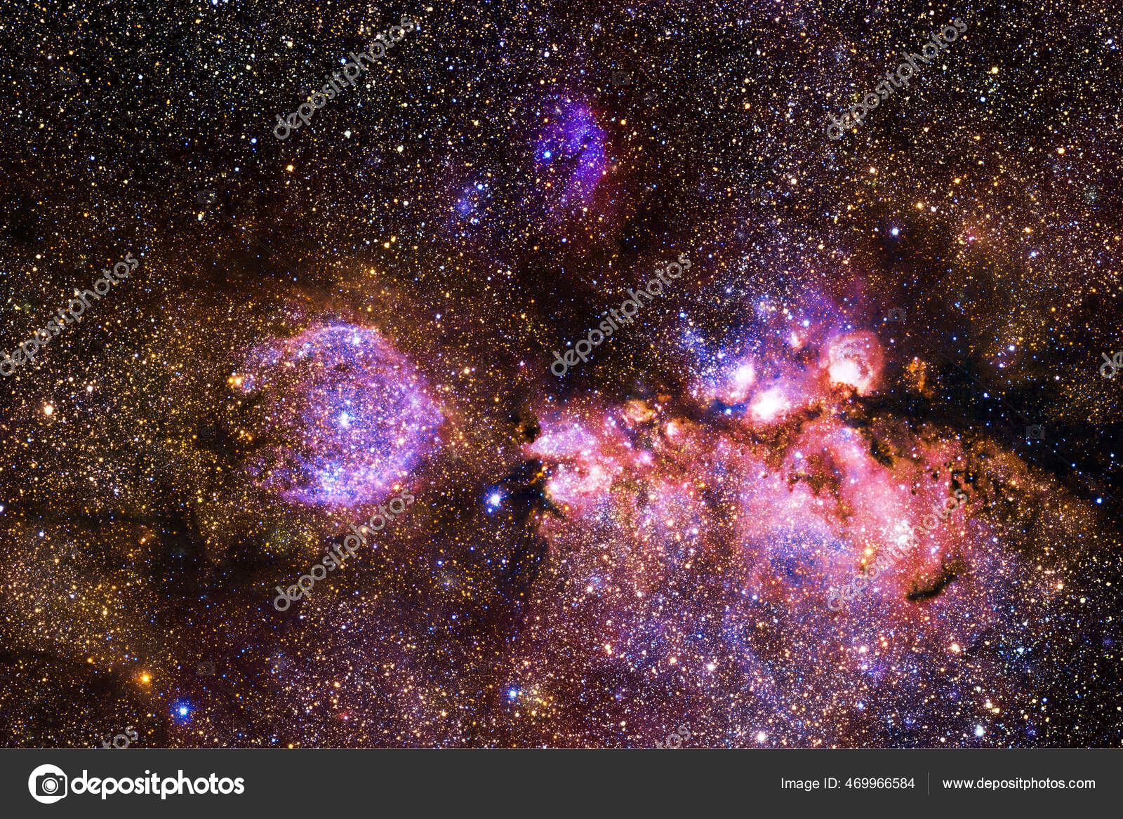 Outer Space Cosmic Landscape Nebula Elements Image Furnished Nasa ...