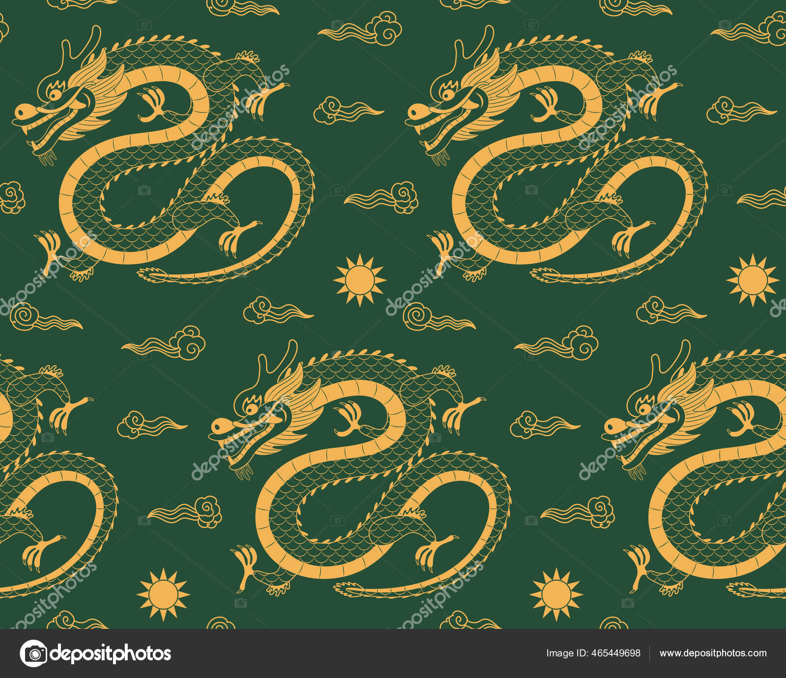 Traditional Chinese dragon seamless pattern Stock Vector by ©Maria ...