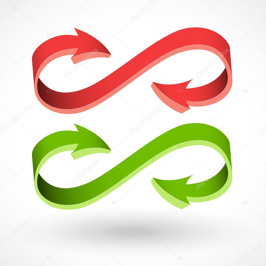 3d style vector arrow, abstract signs Stock Vector by ©Zubroffka 57595309