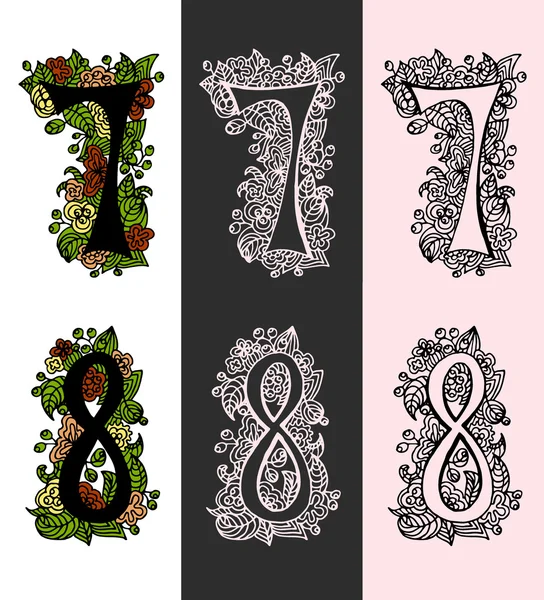 Vector set of decorative numbers ⬇ Vector Image by © Zubroffka | Vector ...
