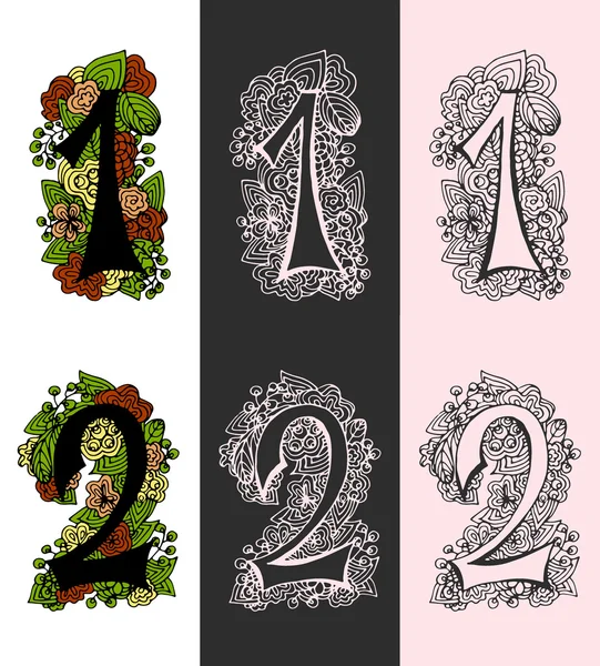 Vector set of decorative numbers ⬇ Vector Image by © Zubroffka | Vector ...