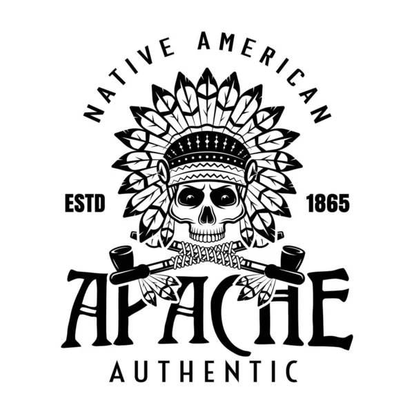 Indians native american tribes vector vintage round emblem, label ...