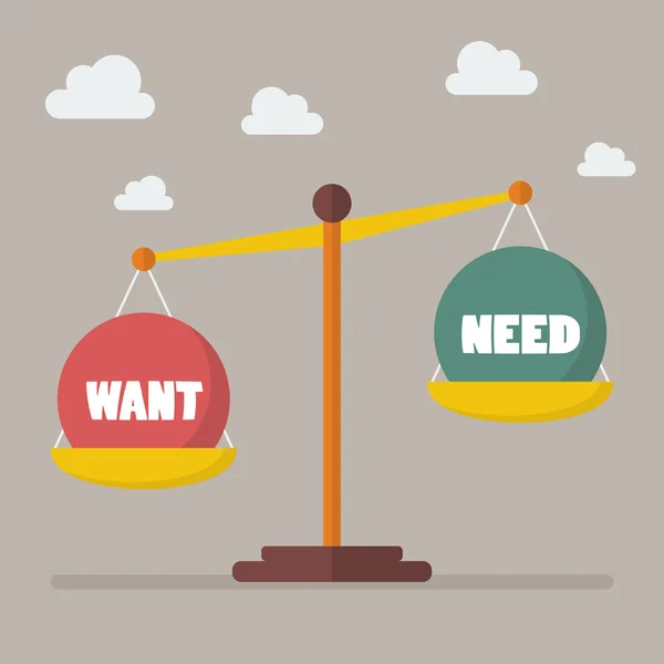 Want versus need Stock Vectors, Royalty Free Want versus need ...
