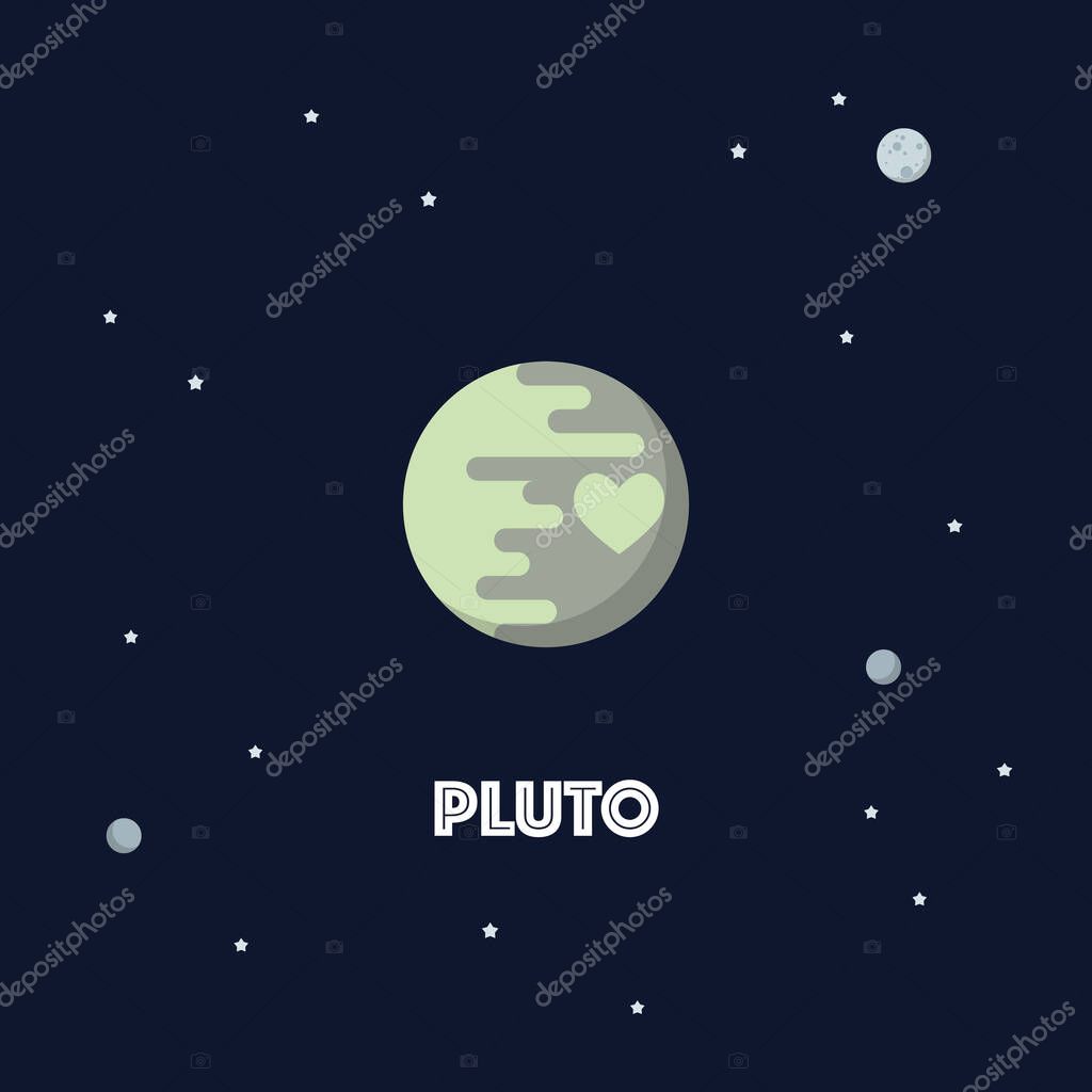 Plut n sobre fondo espacial. estrellas y planetas en el fondo de la galaxia. Ilustraci n de ...