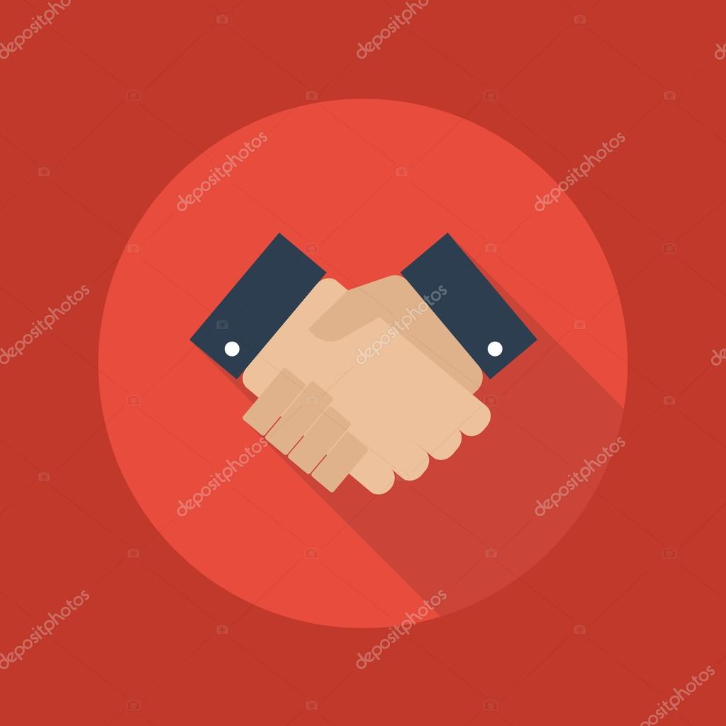 Business Flat Icon. Handshake — Stock Vector © siraanamwong #78478192