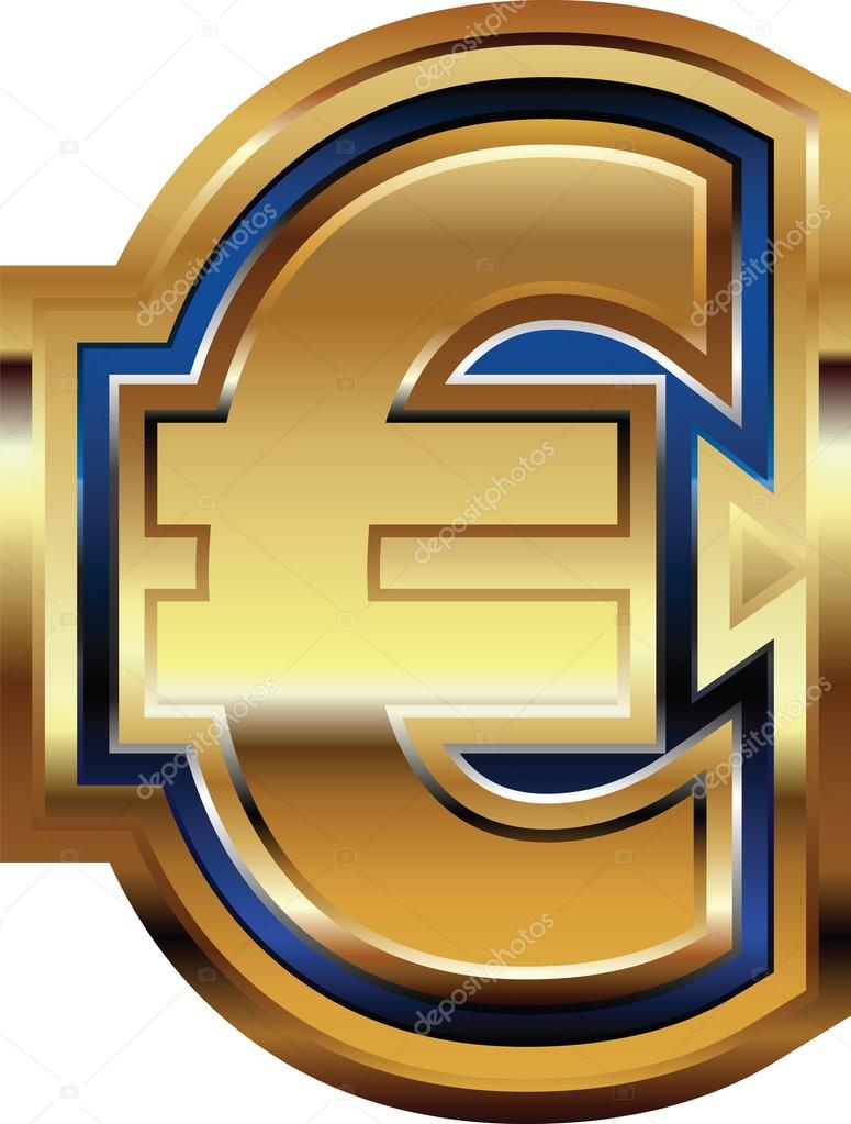 Golden Euro Symbol Stock Vector Image by ©aroas #75227367