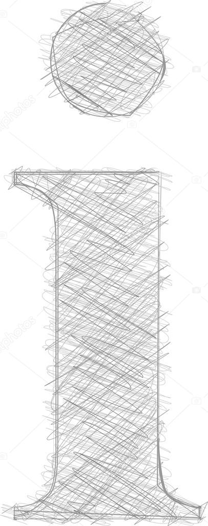 Freehand Typography Letter i Stock Vector Image by ©aroas #75642501