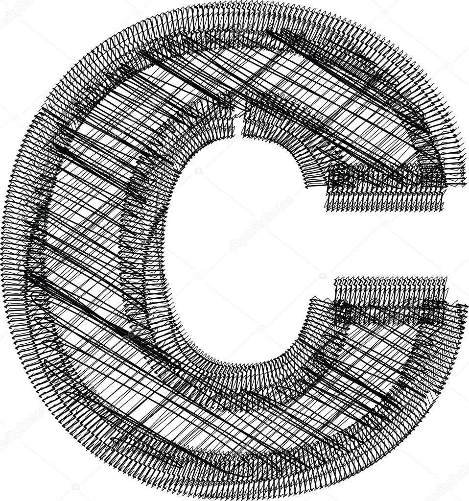 Font Illustration Letter c — Stock Vector © aroas #75820607 Font Illustration Letter c — Stock Vector © aroas #75820607
