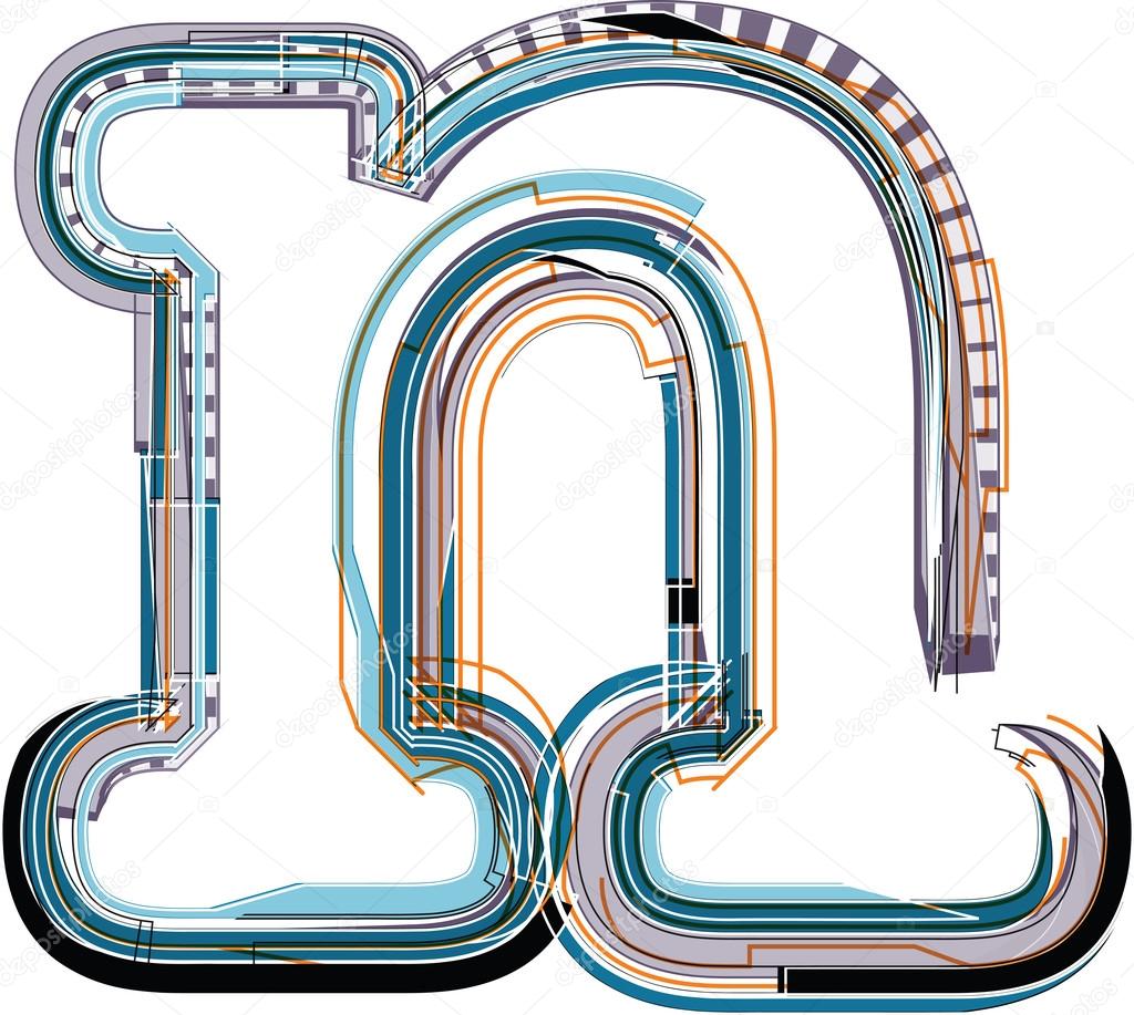 Font Illustration letter n Stock Vector by ©aroas 76143727