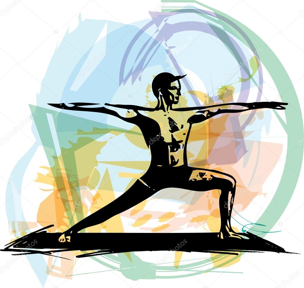 Yoga man illustration Stock Vector Image by ©aroas #80254616