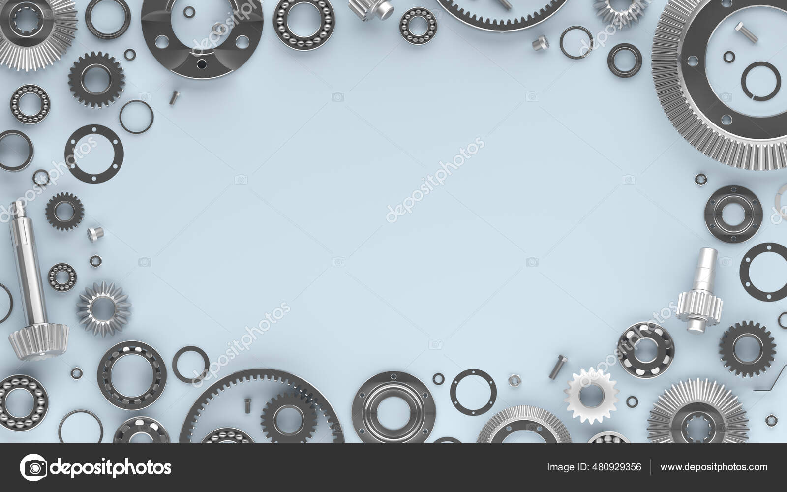 Mechanical Background Parts Mechanisms Render Flat Layout Flatlay Gears ...