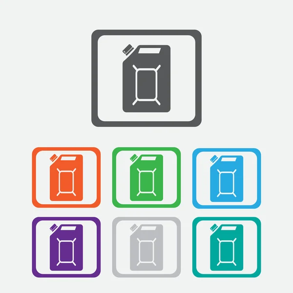 Gasoline vector logo design template. Jerry can of petrol or oil icon ...