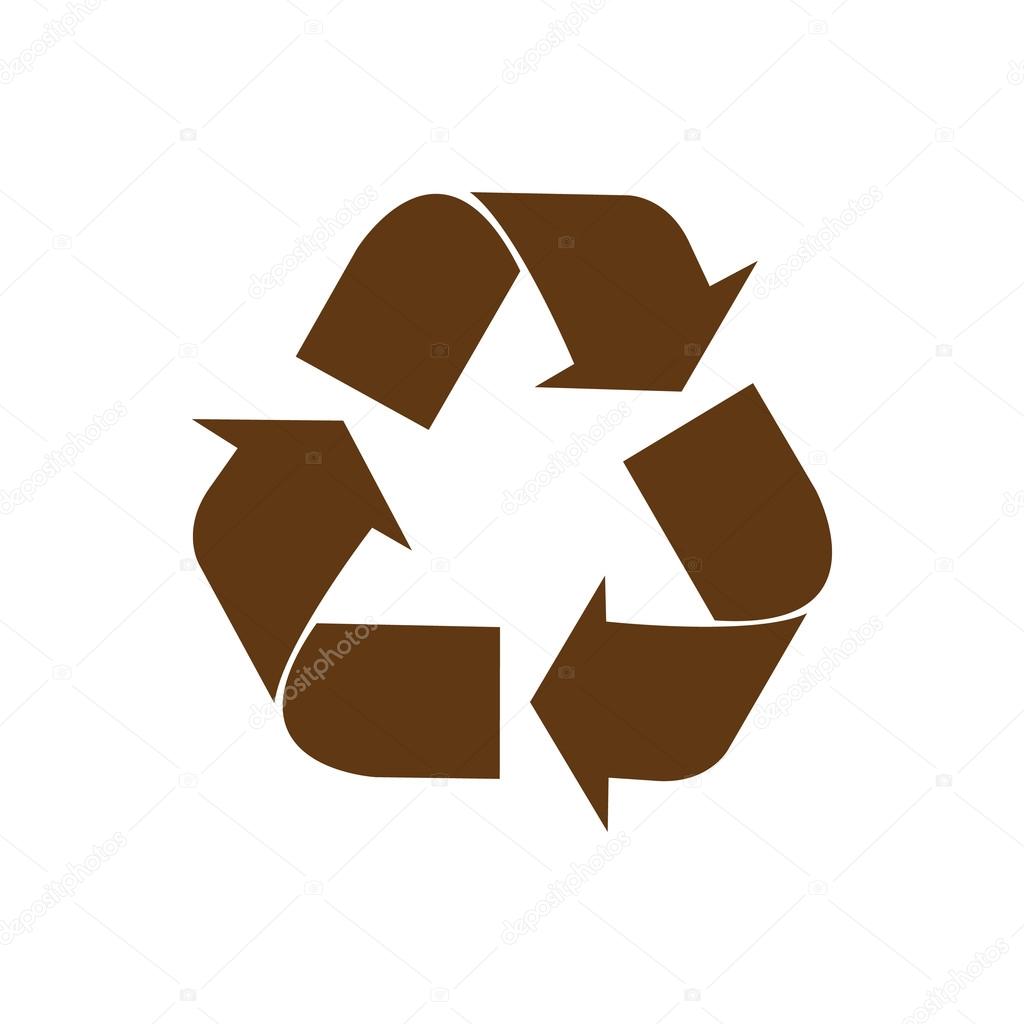 Vector recycle symbol. recycle vector icon. brown icon Stock Vector by ...