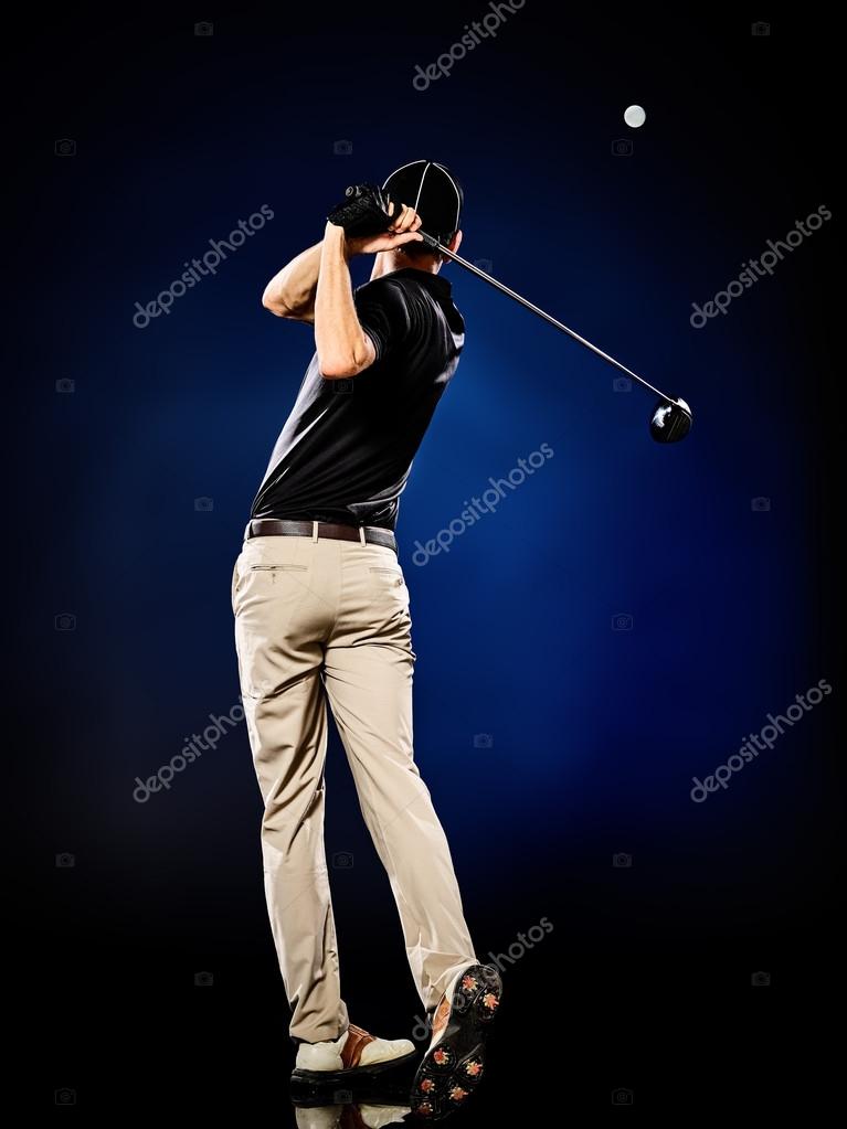 Man golfer golfing isolated — Stock Photo © STYLEPICS #124173900