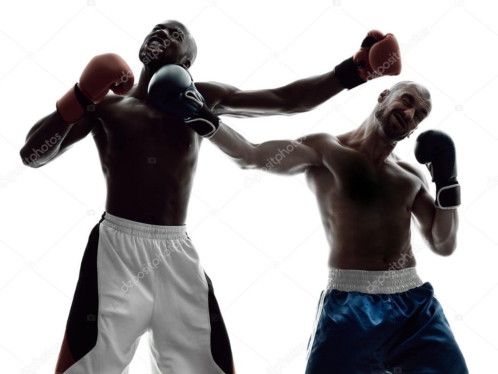 Men boxers boxing isolated silhouette Stock Photo by ©STYLEPICS 87940428