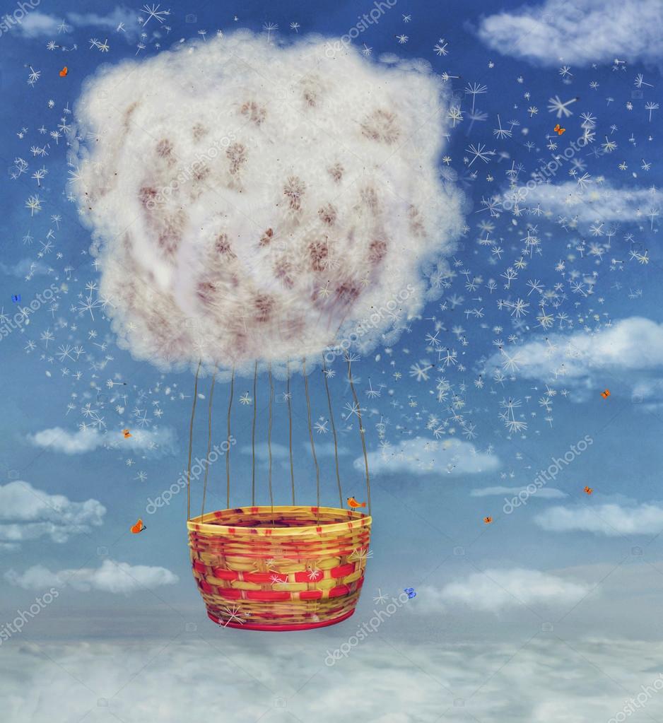 Ilustraci n de globo en forma de diente de le n 2024