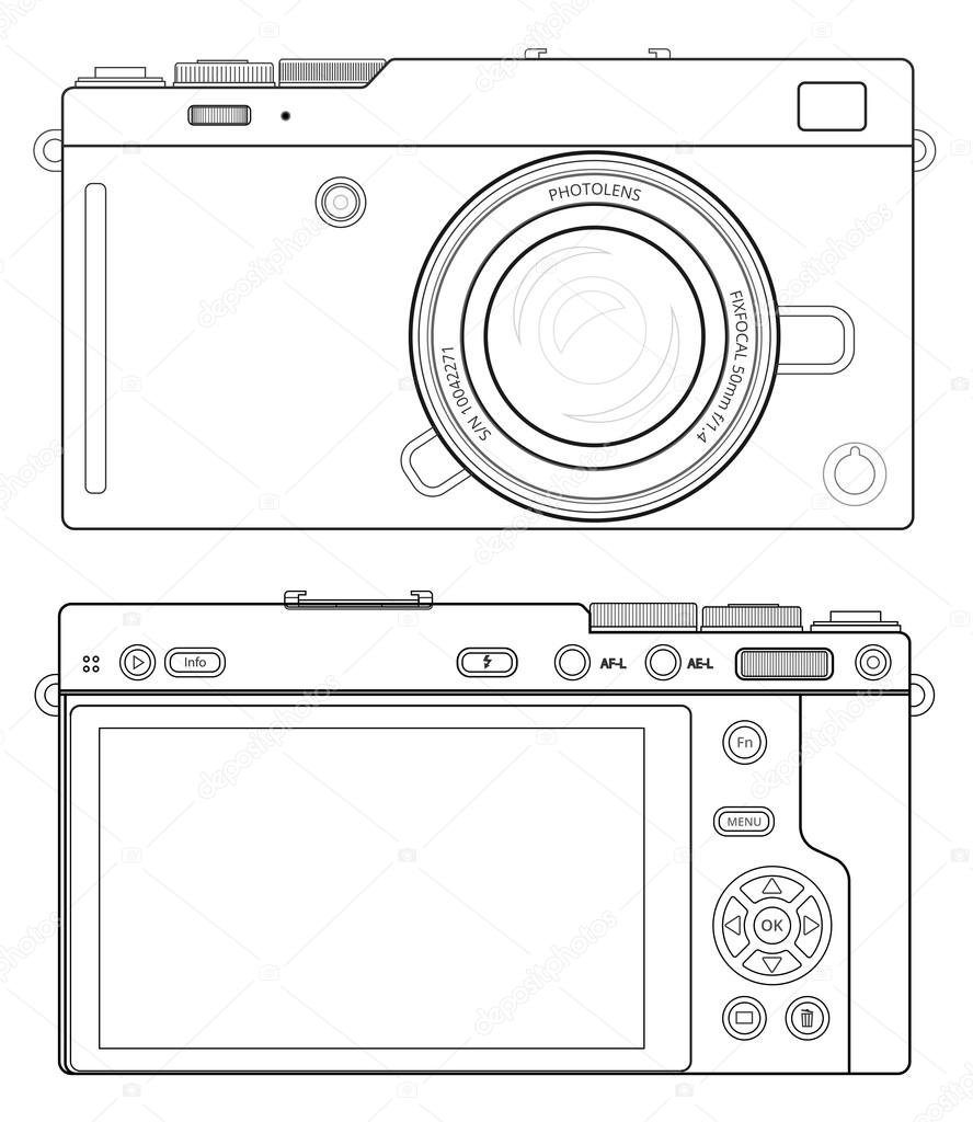 Camera Back View Vector