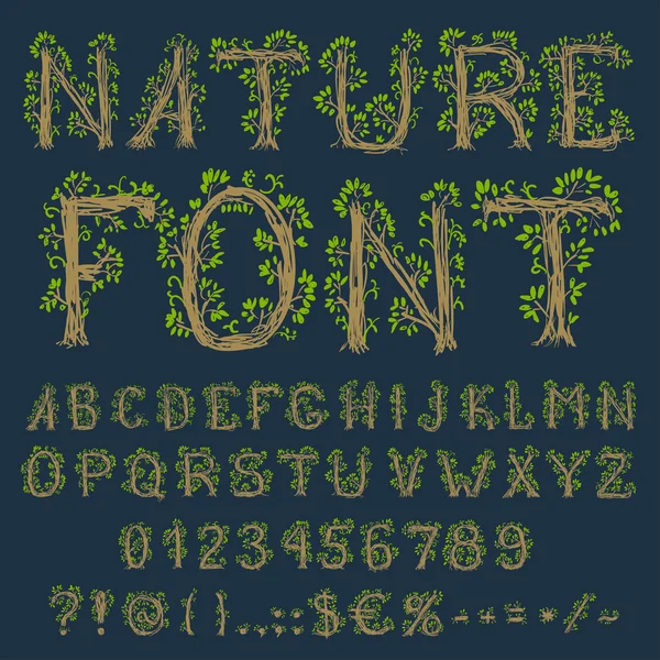 Letras ecológicas imágenes de stock de arte vectorial | Depositphotos