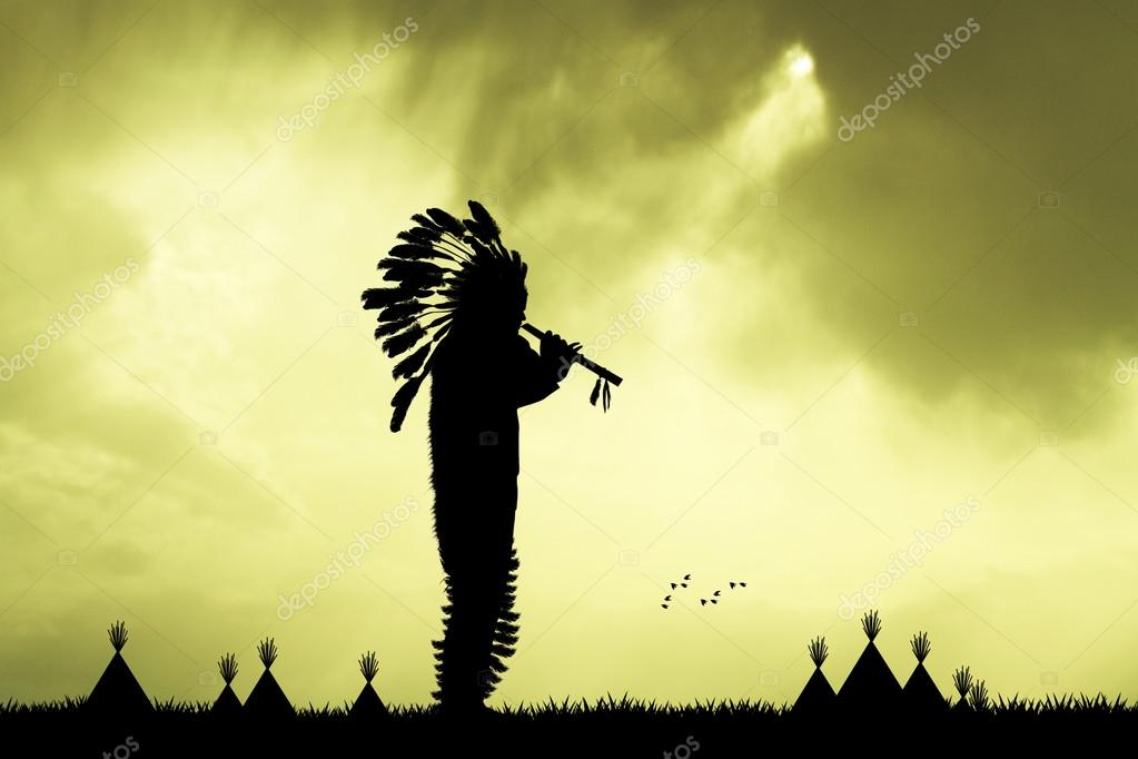 Indian Warrior Silhouette