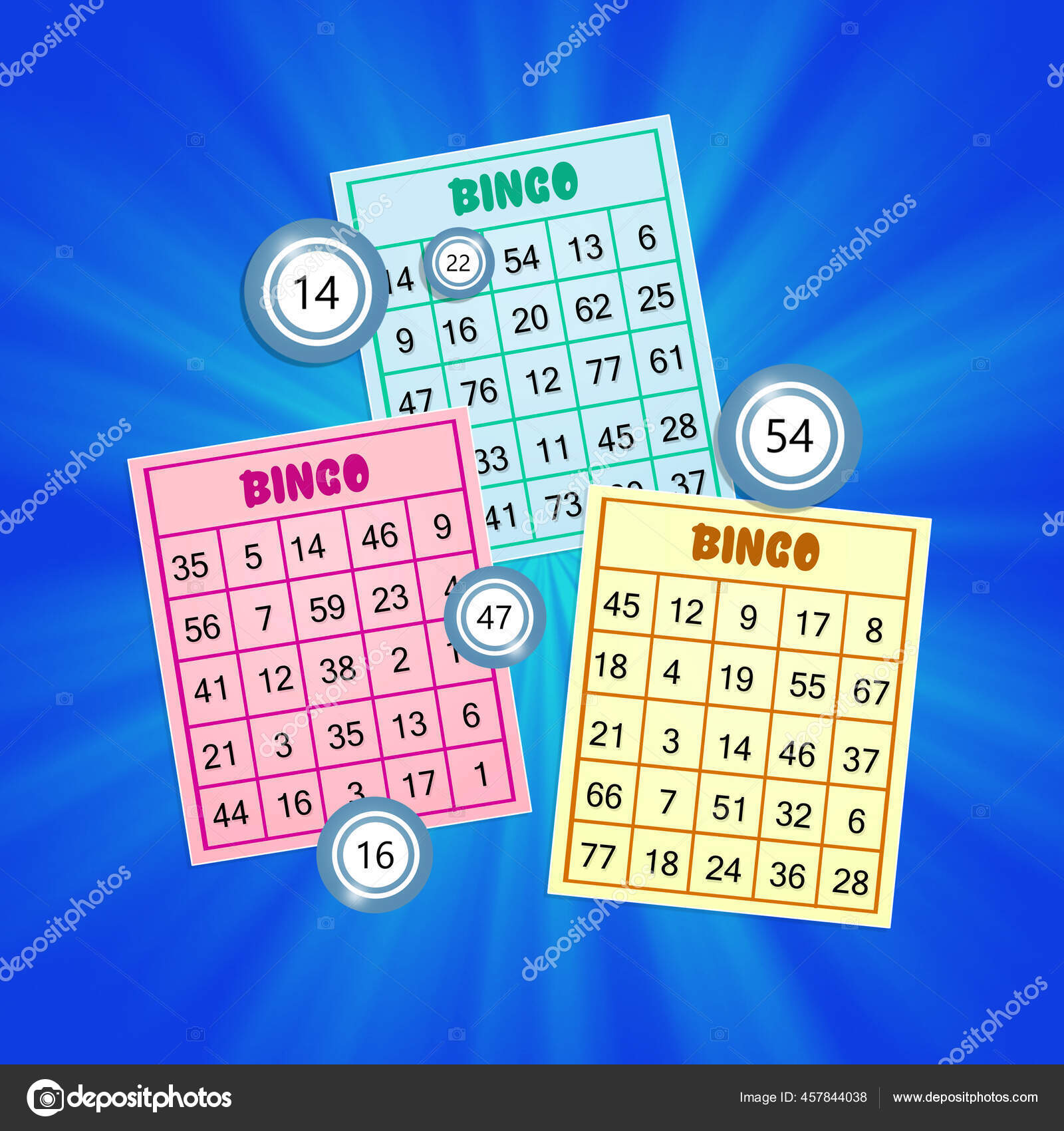 Illustration Bingo Postcards — Stock Photo © adrenalina #457844038
