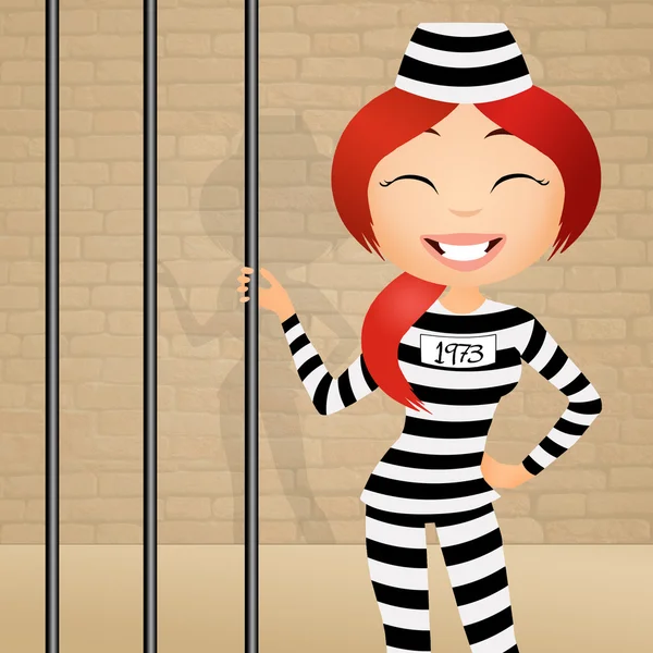 Woman In Jail Clipart