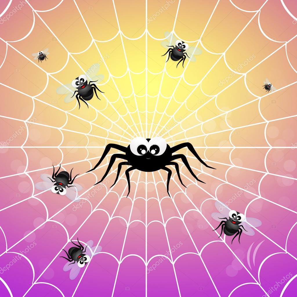 Araña captura de moscas — Foto de stock #84982890 © adrenalina