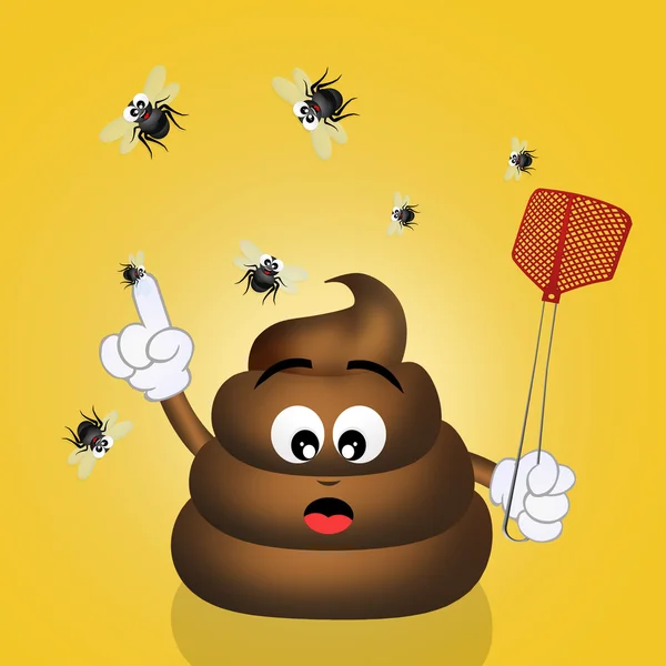 75 ilustraciones de stock de Caca con moscas | Depositphotos