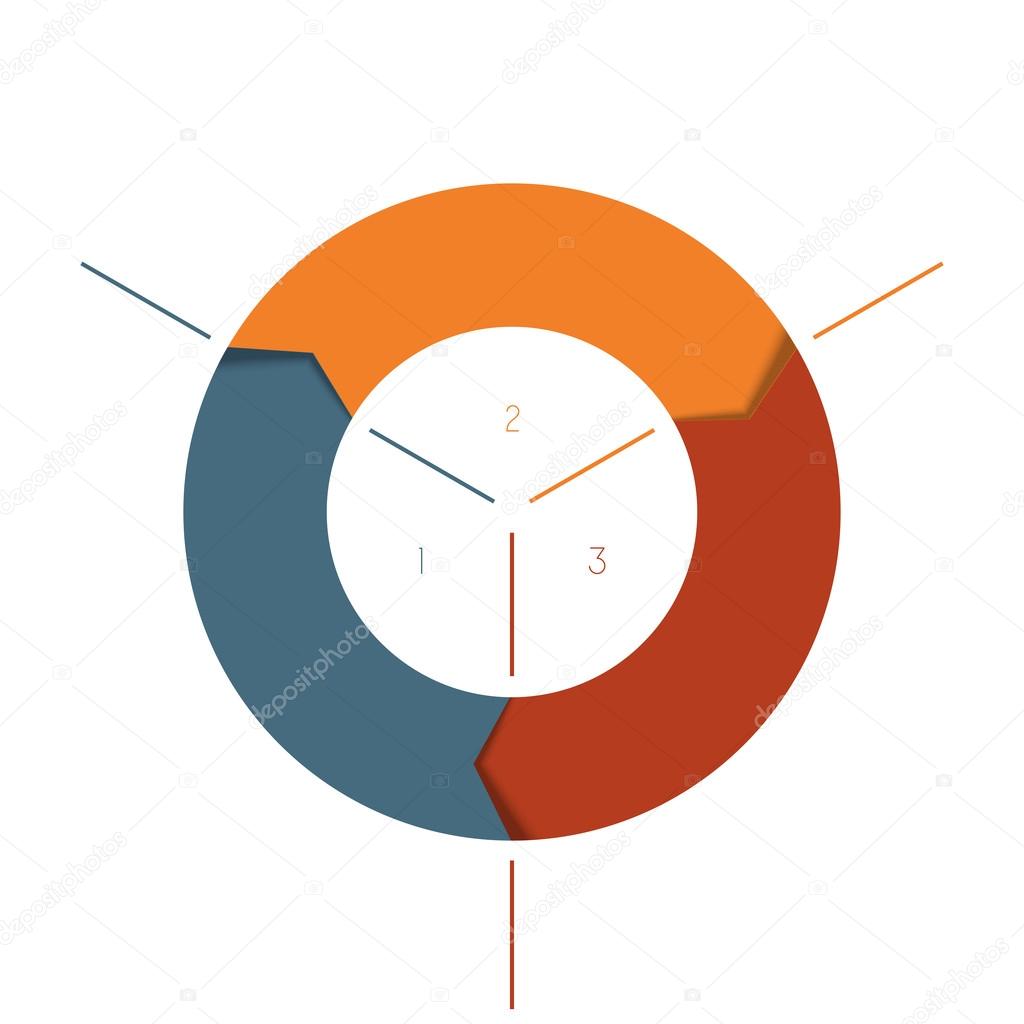 Template Infographics cyclic processes, colour ring from arrows Stock ...