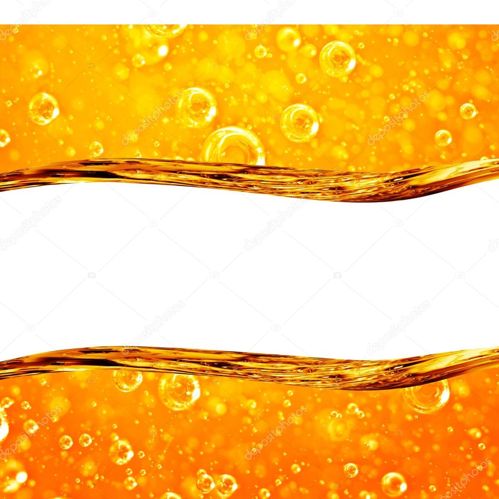 Liquid Flows Golden, Macro Air Bubbles — Stock Photo © assistant #116824764