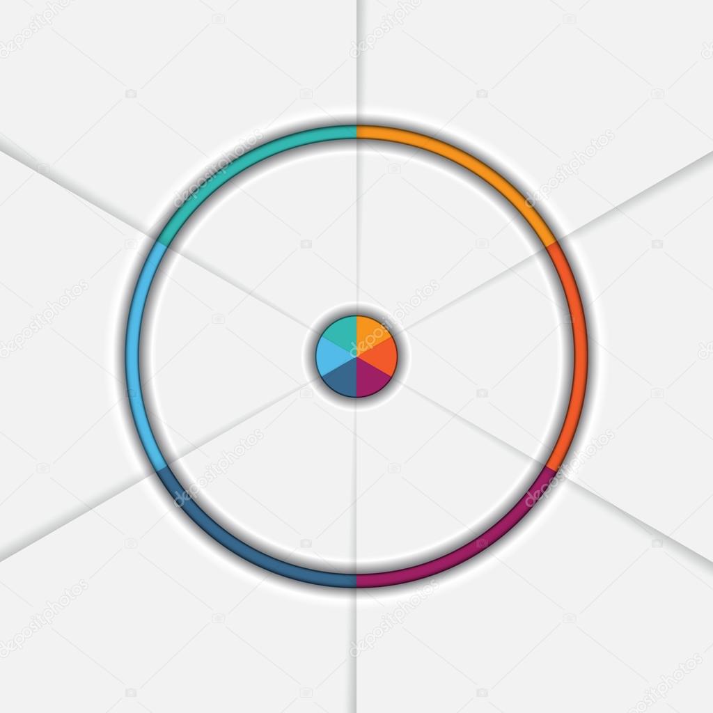 Infographic template on 6 positions Pie chart — Stock Photo © assistant ...