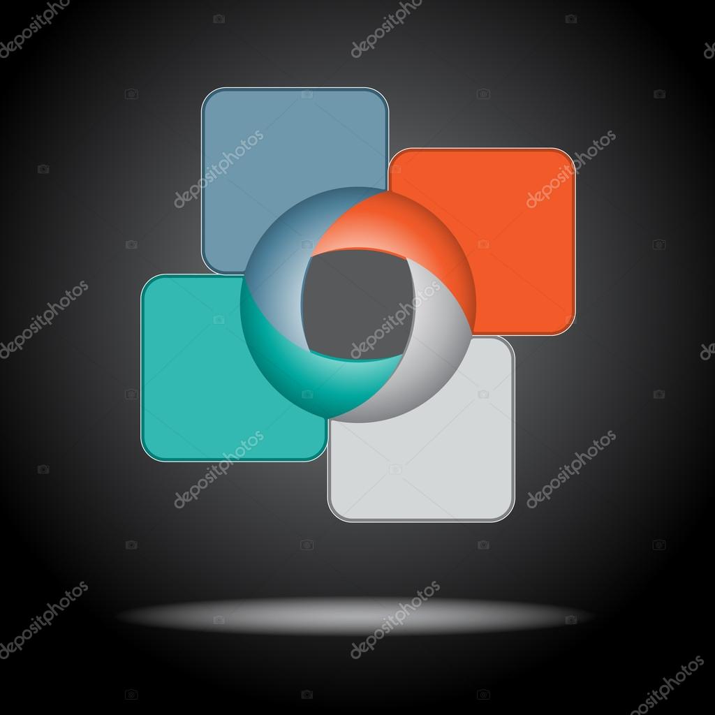 Diagram Infographic For Business Project Workflow Stock Vector By