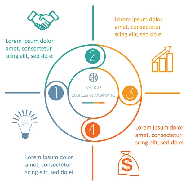 Multi-coloured ring Infographic three positions Stock Vector Image by ...