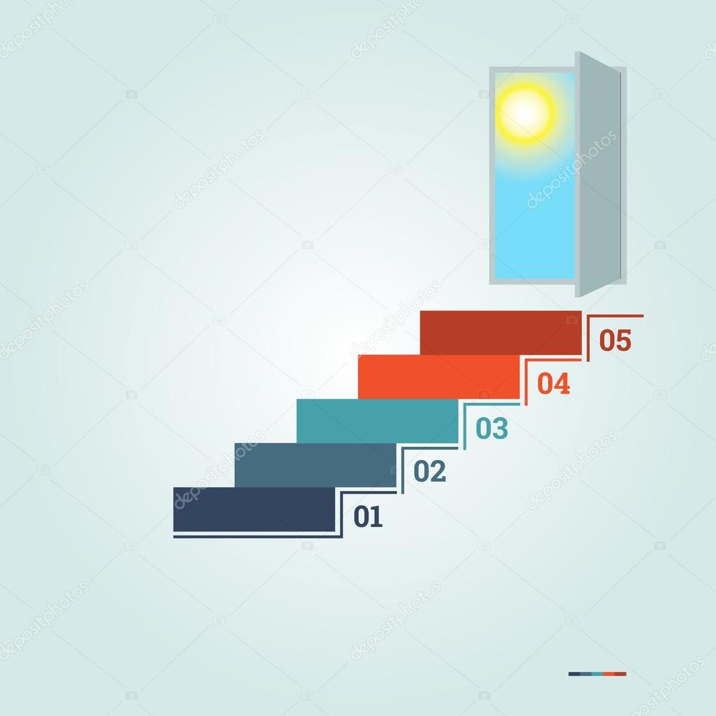 Infographics numbered 5 steps Stock Photo by ©assistant 89381558