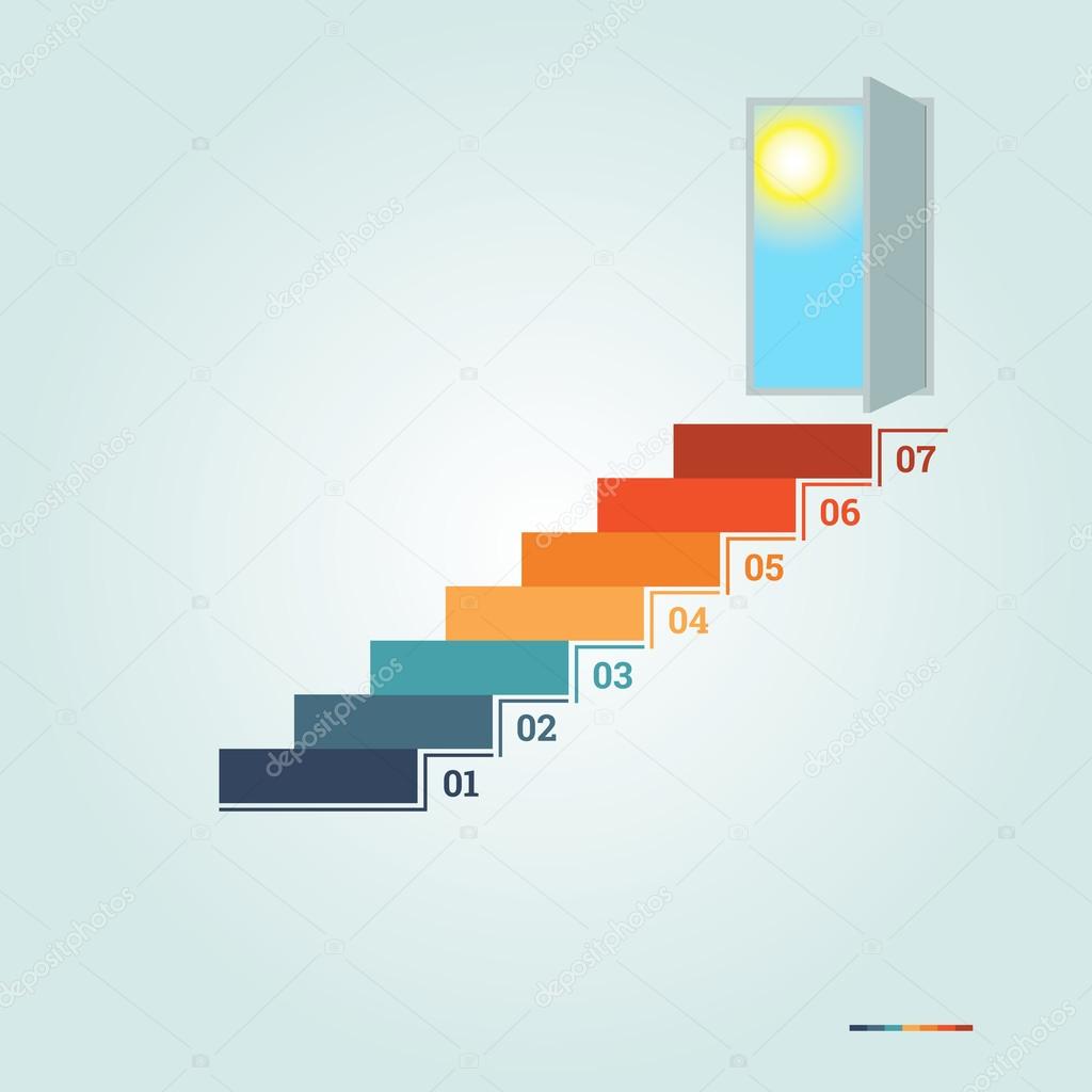 Infographics numbered 7 steps — Stock Photo © assistant #89381564