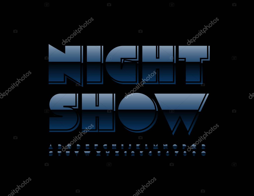Folleto del evento vectorial Night Show con estilo abstracto Font ...